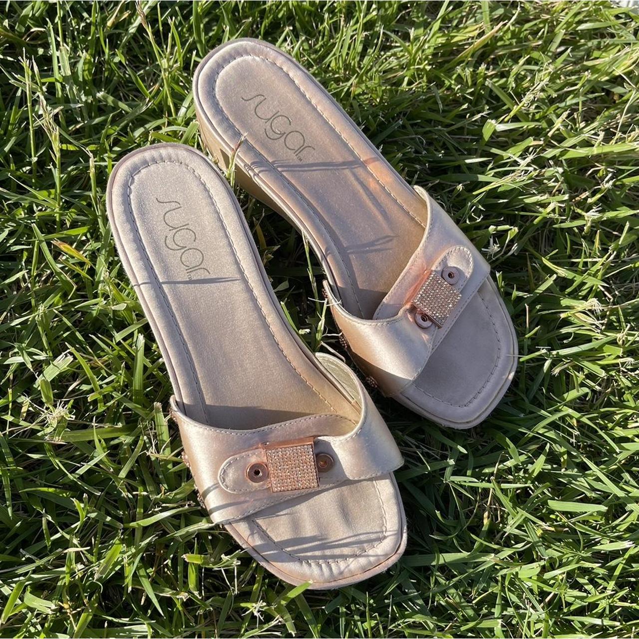 Sugar Women's Pink Sandals | Depop