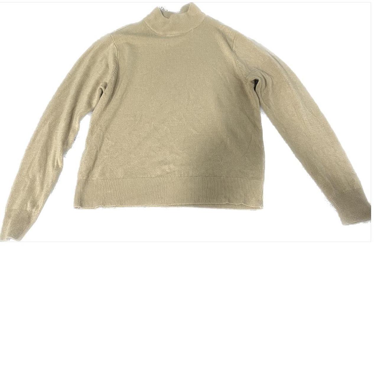 Tan beige blair mock neck sweater. Super soft and... - Depop