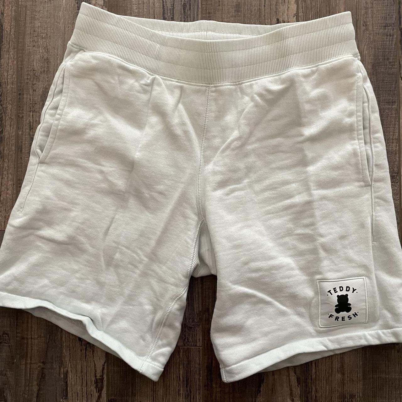 light blue teddy fresh shorts with adjustable... - Depop