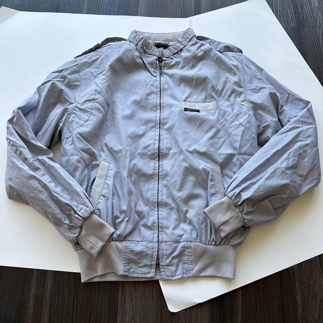 members only light grey jacket mens medium - Depop
