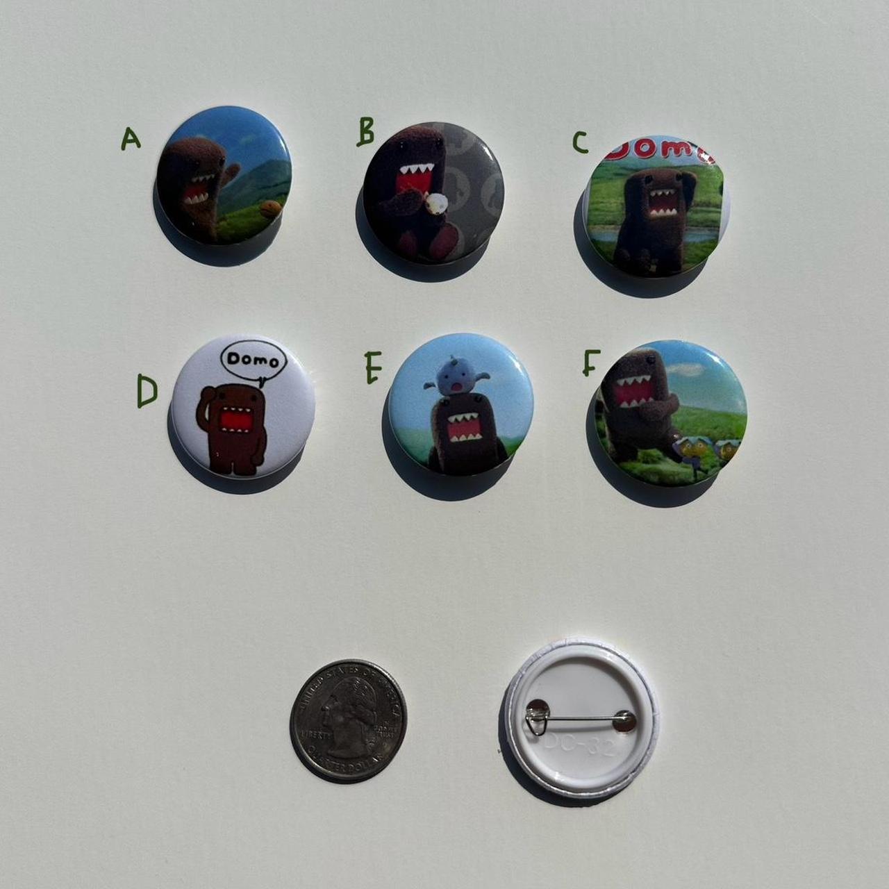 domo pins -25 mm pins (size of quarter) -can be... | Depop