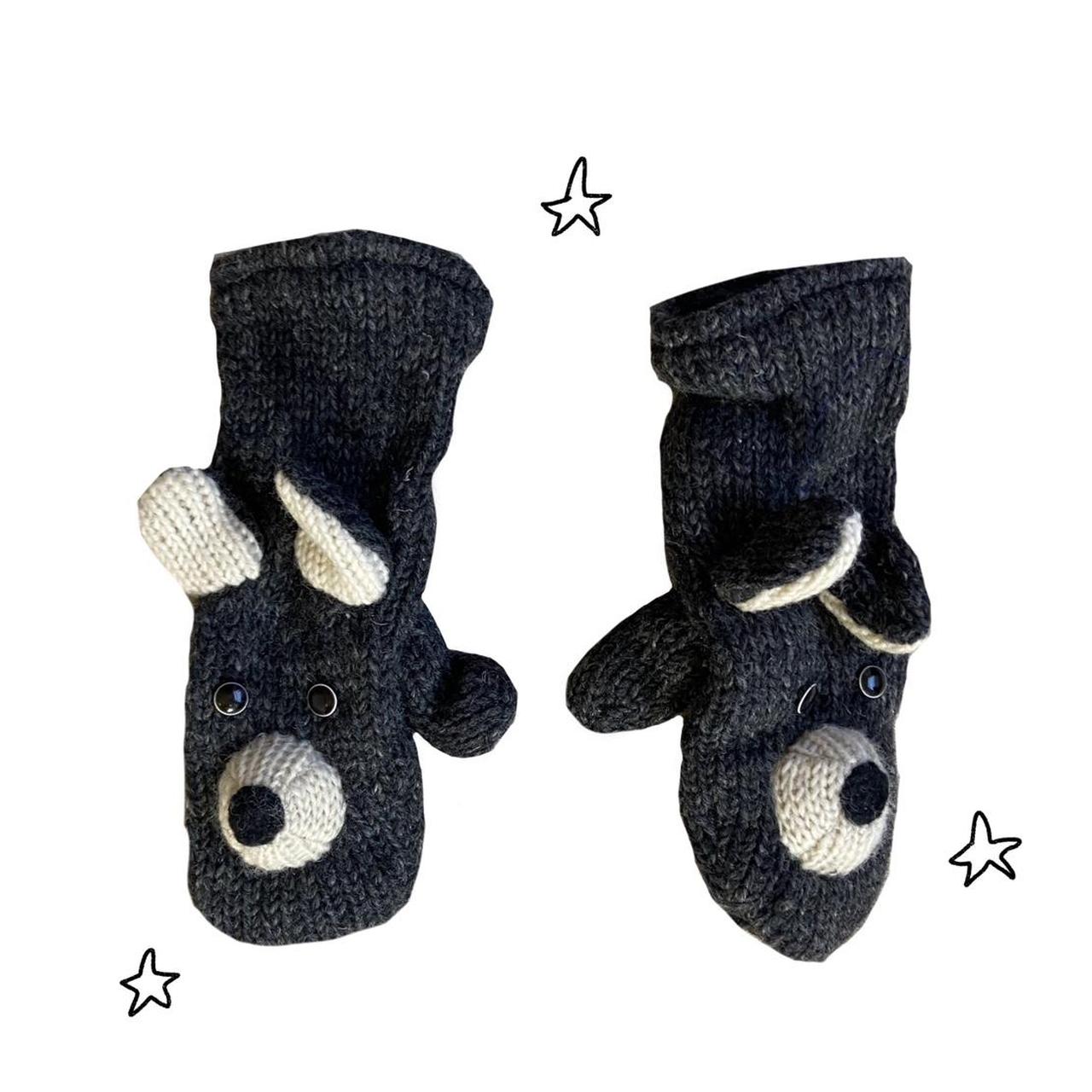 adorable animal bear mittens! so cute and cozy such... - Depop