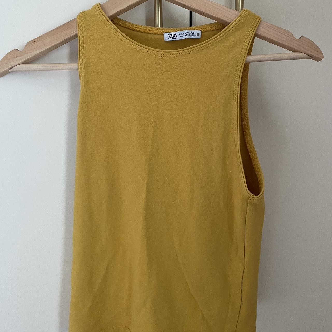 Mustard yellow tank top. Perfect condition, no signs... - Depop