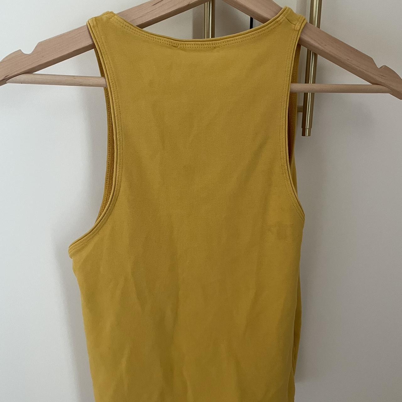 Mustard yellow tank top. Perfect condition, no signs... - Depop