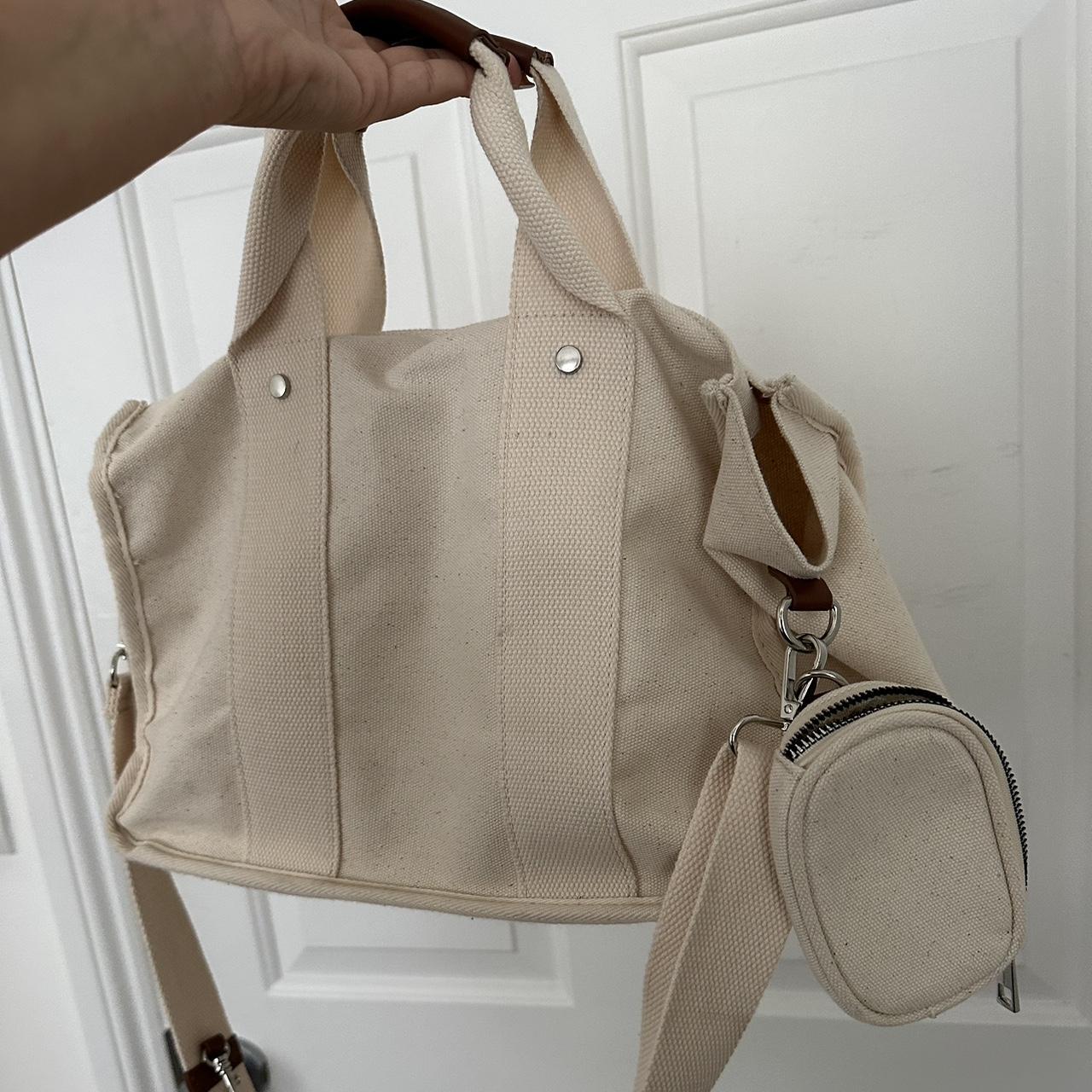 Primark cream tote bag Only used once - Depop