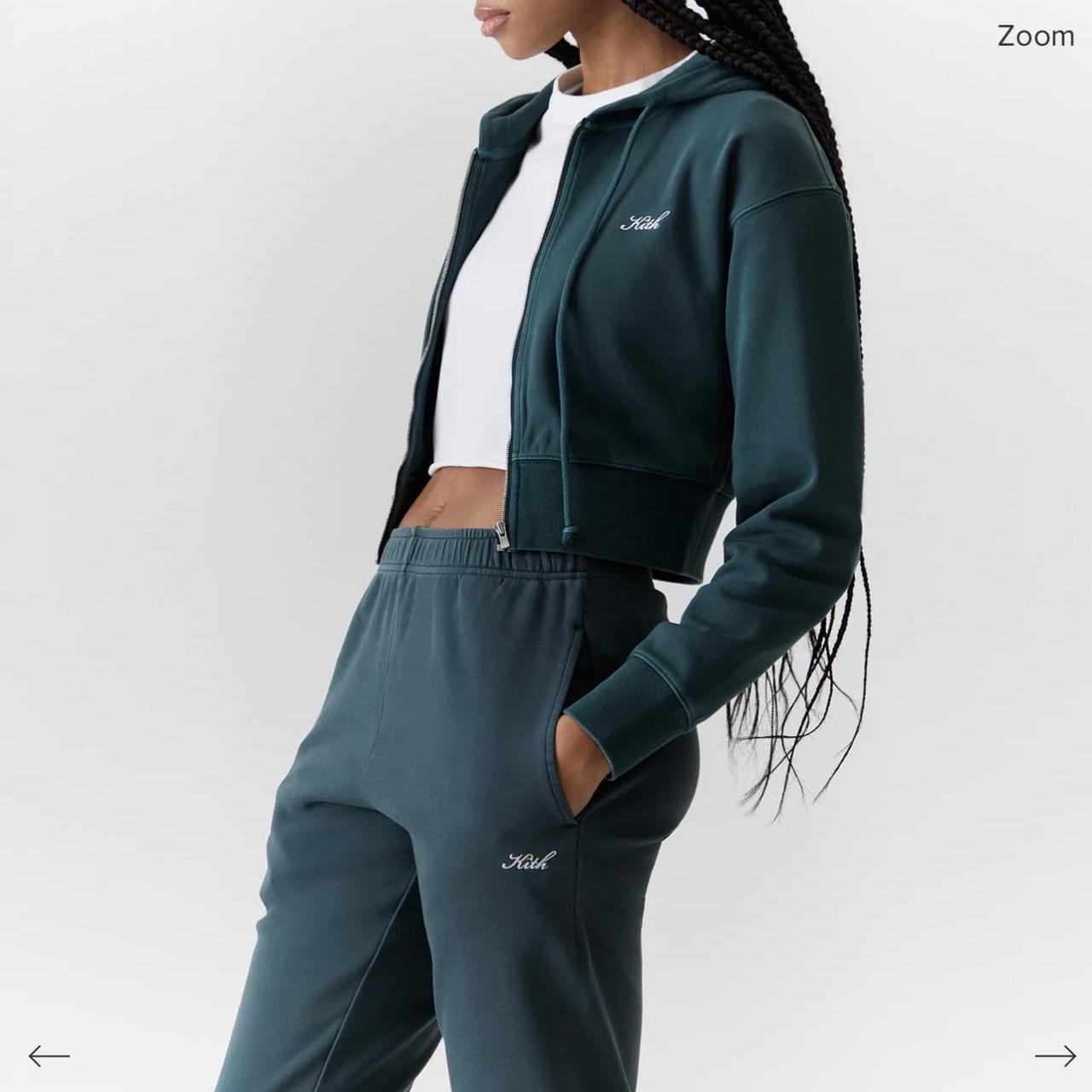 Kith Fallon cropped zip up hoodie and sweats. Only... - Depop