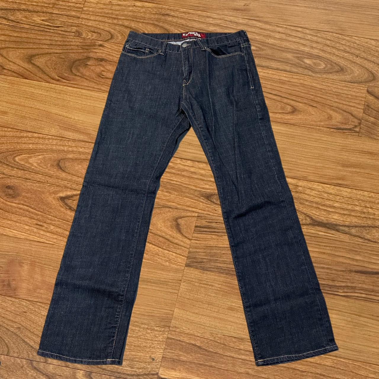 Express Men's Blue and Navy Jeans | Depop