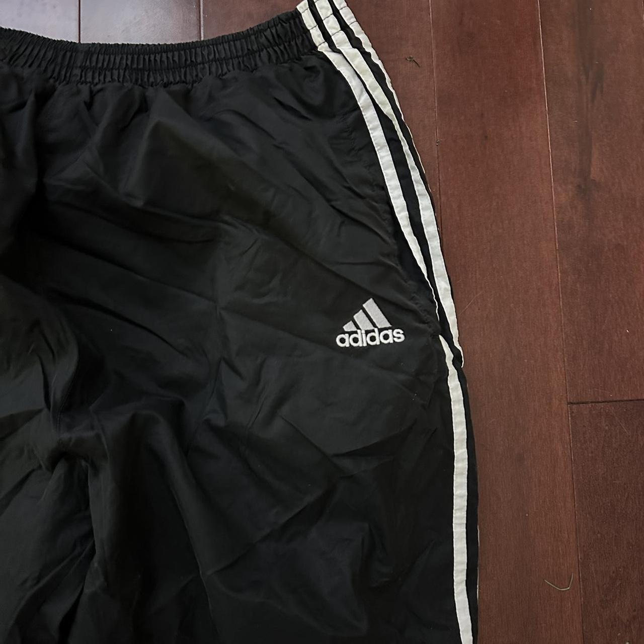 Vintage White Tag Adidas Breakaway Pants L Full Snap... - Depop