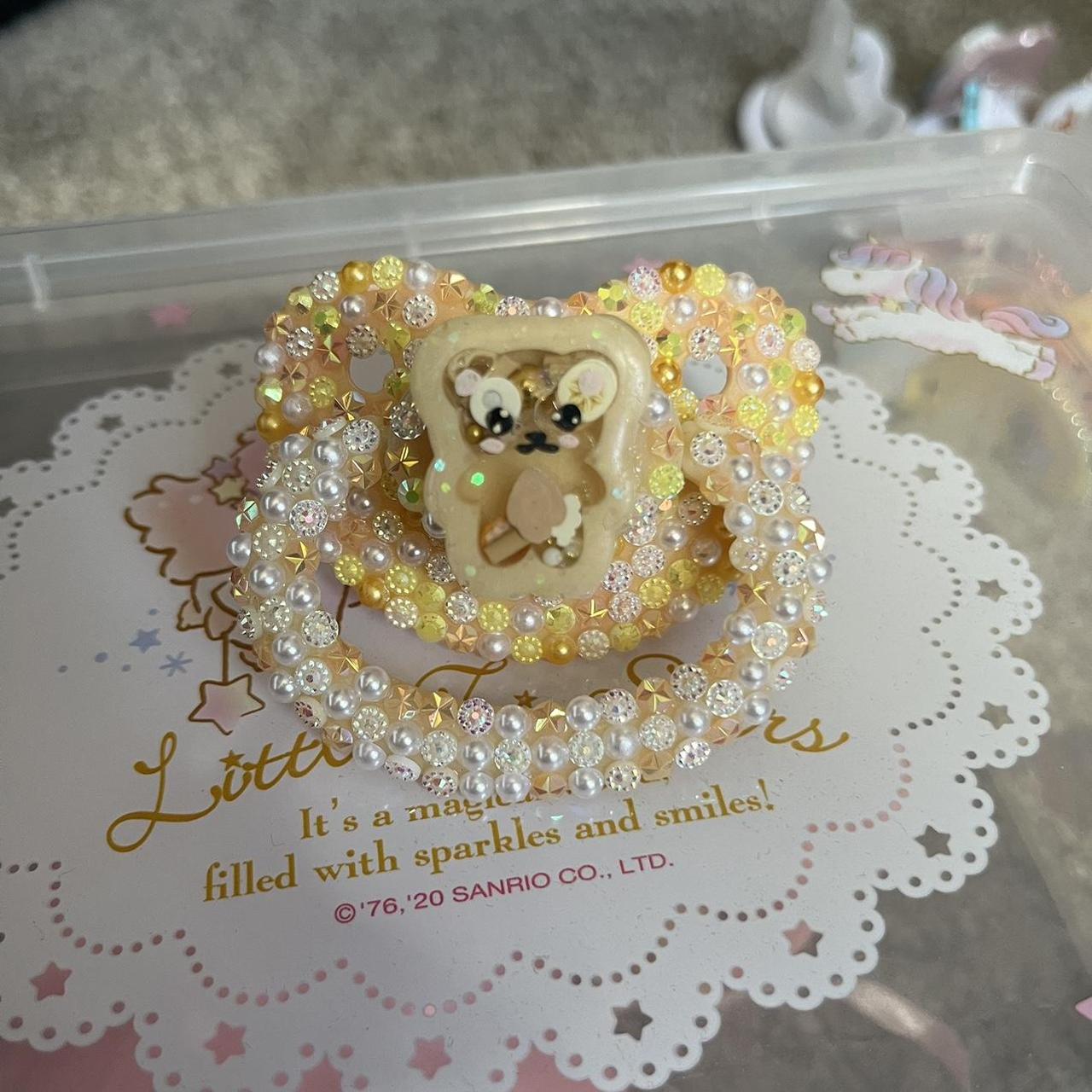 teddy bear resin adult pacifier 🩷 this paci has been... - Depop