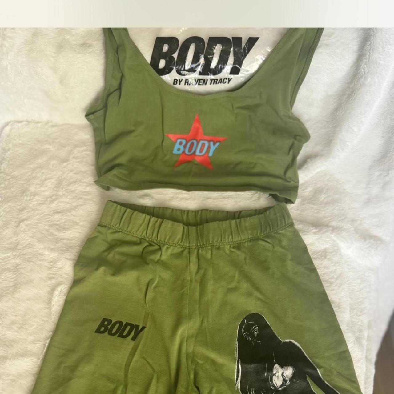 body by raven Tracy two piece set Color green Size M... - Depop