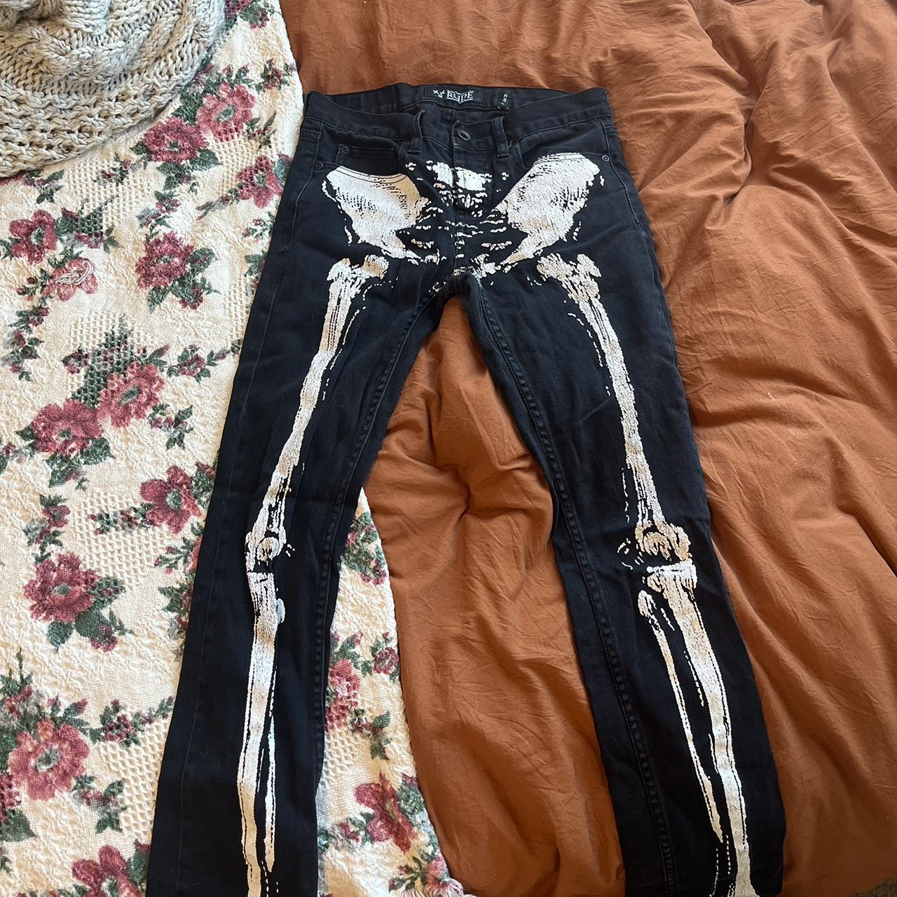 Skeleton skinny jeans Pheobe Bridgers... - Depop