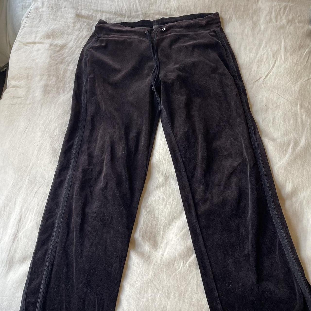 Brown velour tracksuit pants by target Drawstring... - Depop
