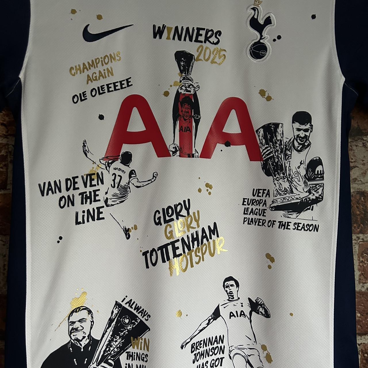 Custom Tottenham 24/25 Europa league winners home... | Depop