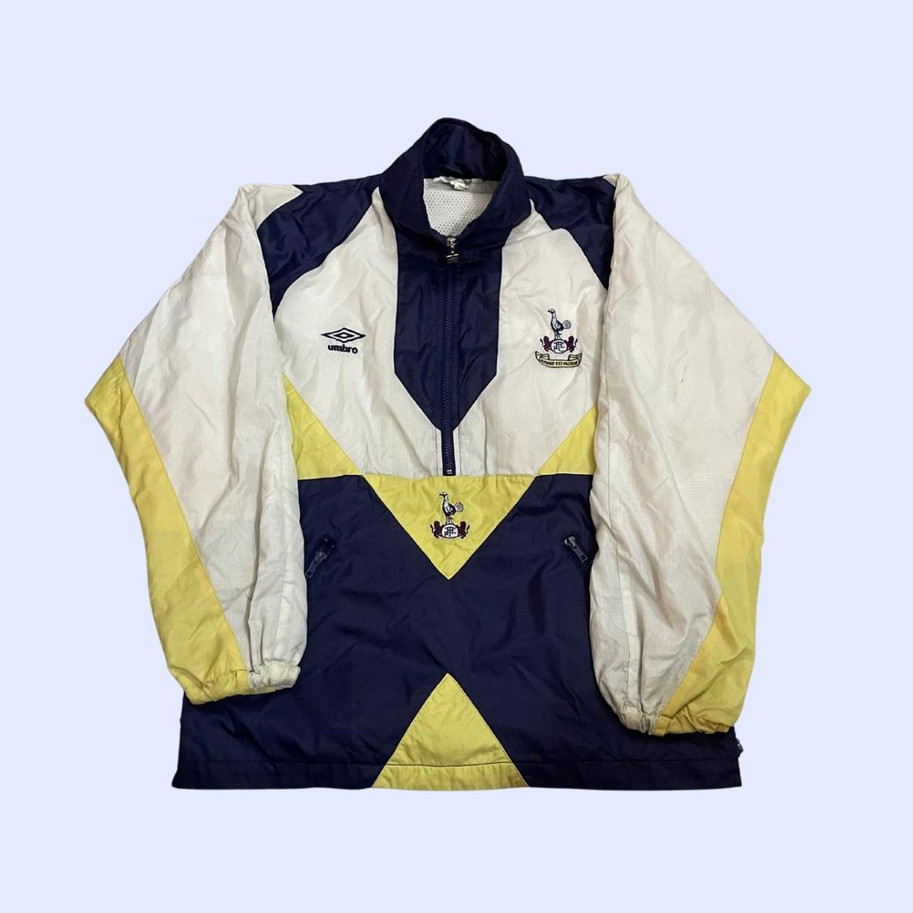 Vintage Tottenham Hotspur 1/4 zip football jacket /... - Depop