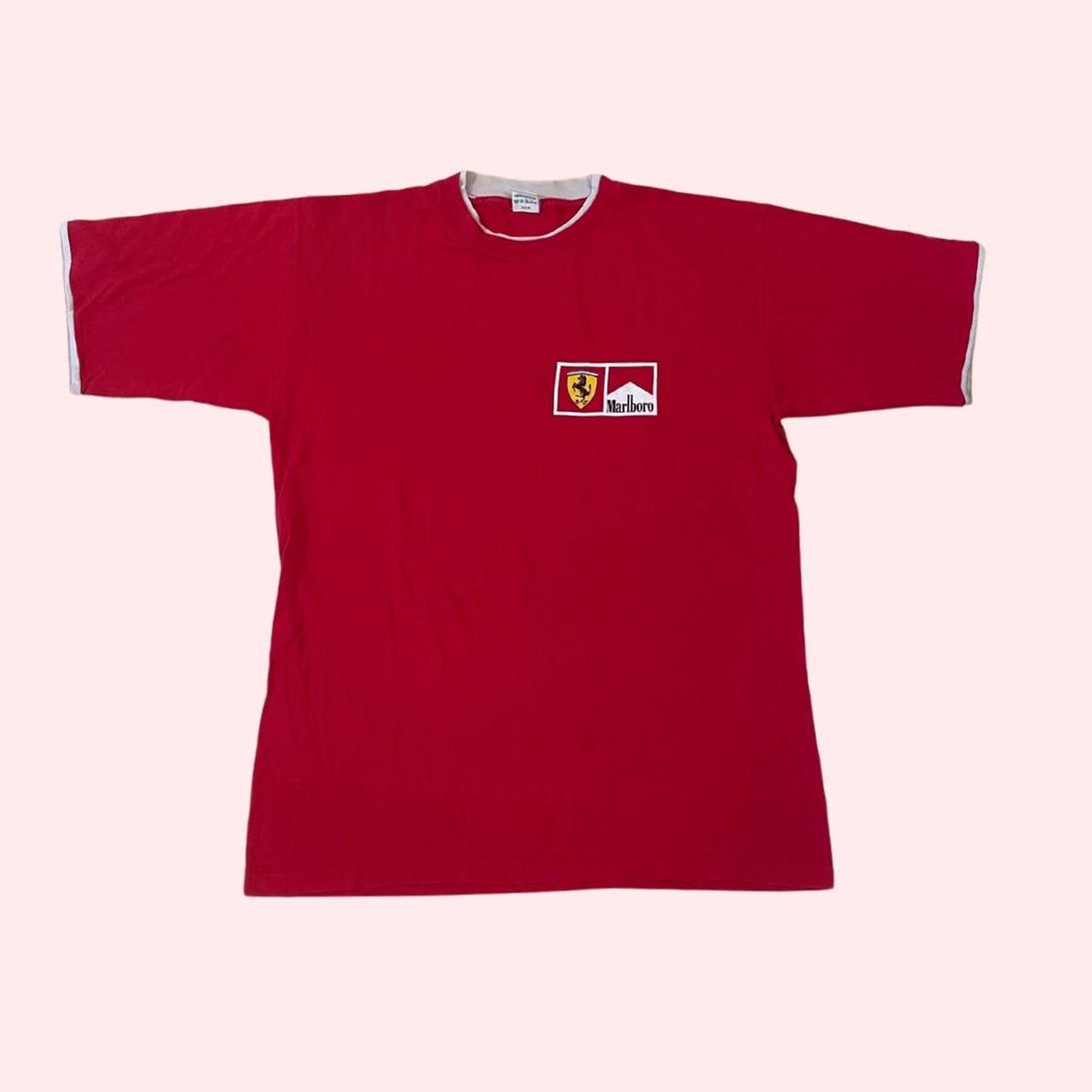 Vintage Ferrari x Marlboro formula 1 t-shirt K&M... - Depop