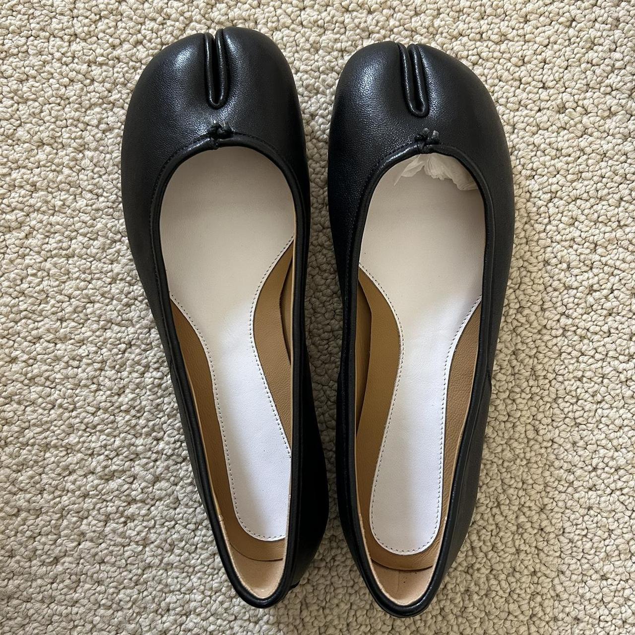woodchuck sato black tabi flats in size 38 in... - Depop