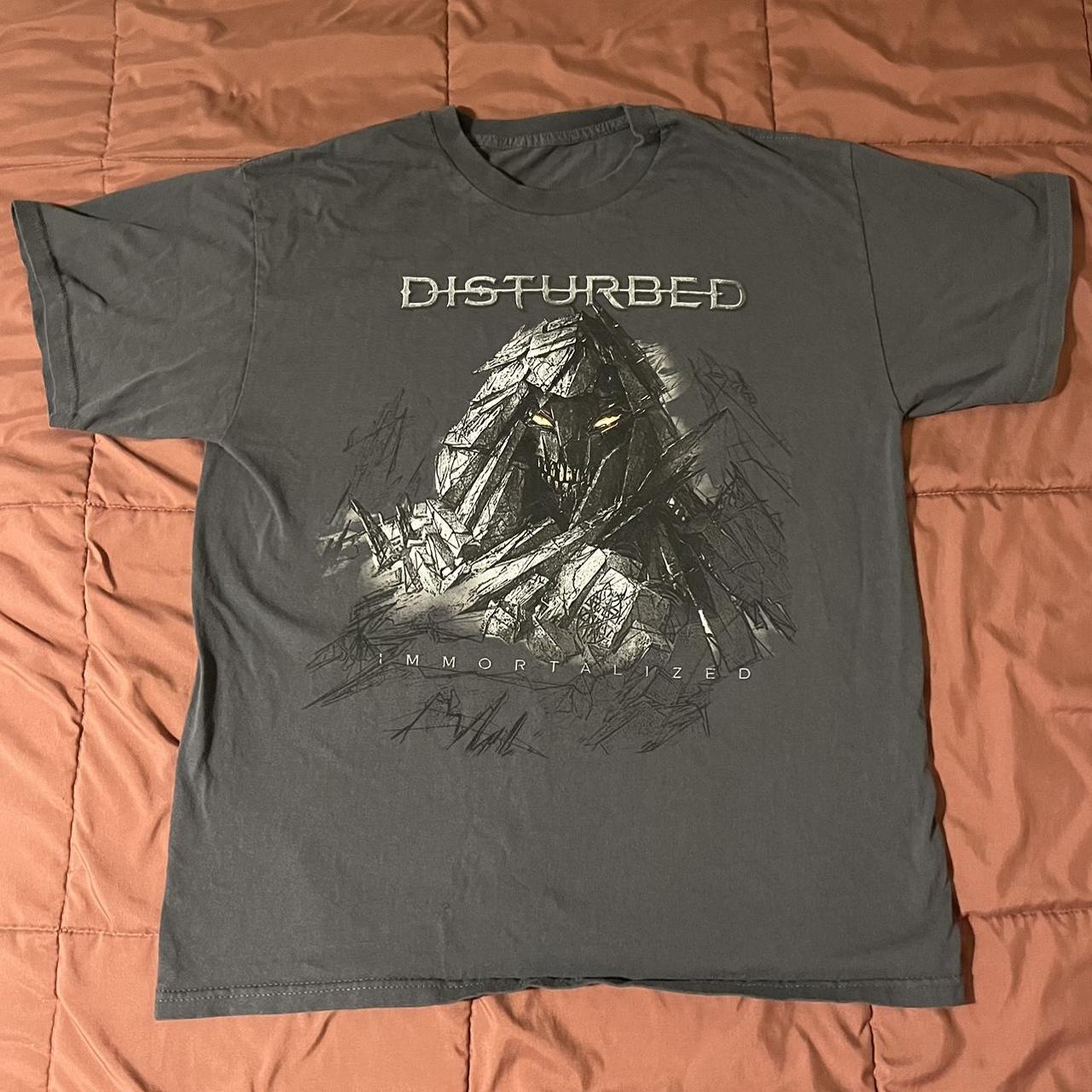 Disturbed gray immortalized tee #disturbed #2000s... - Depop