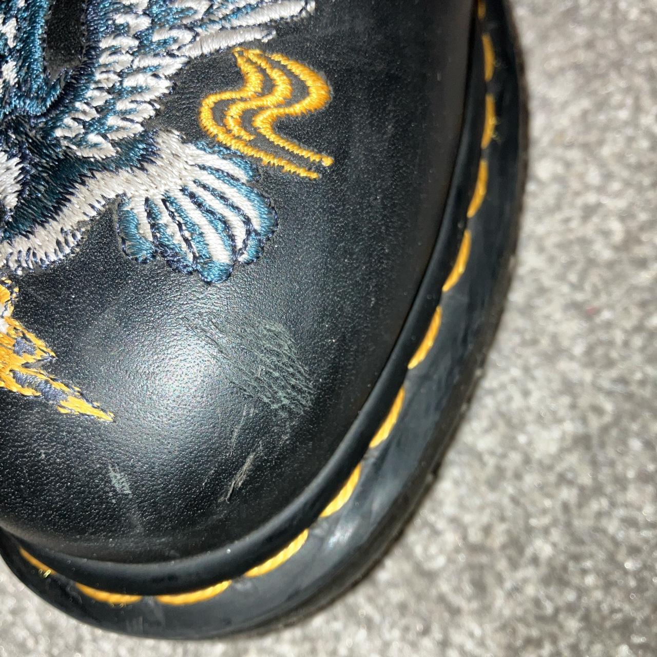 Embroidered doc martens worn a couple of times. Have... - Depop