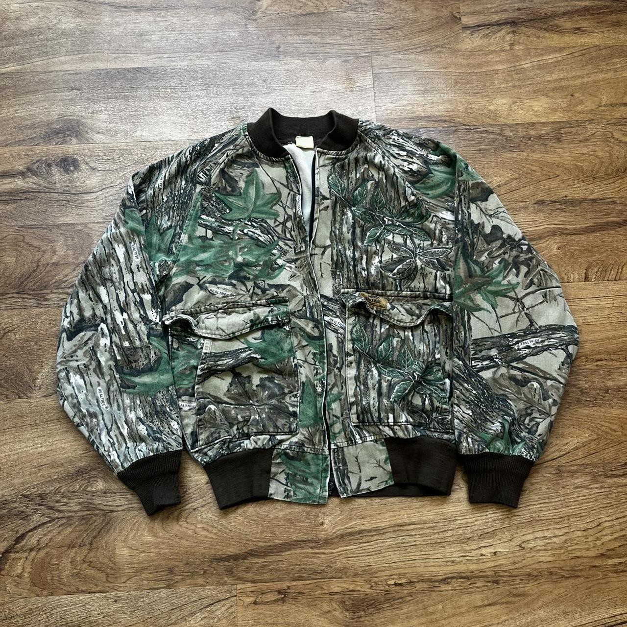 Vtg Duxbak Realtree Camo Bomber Jacket Measurements... - Depop