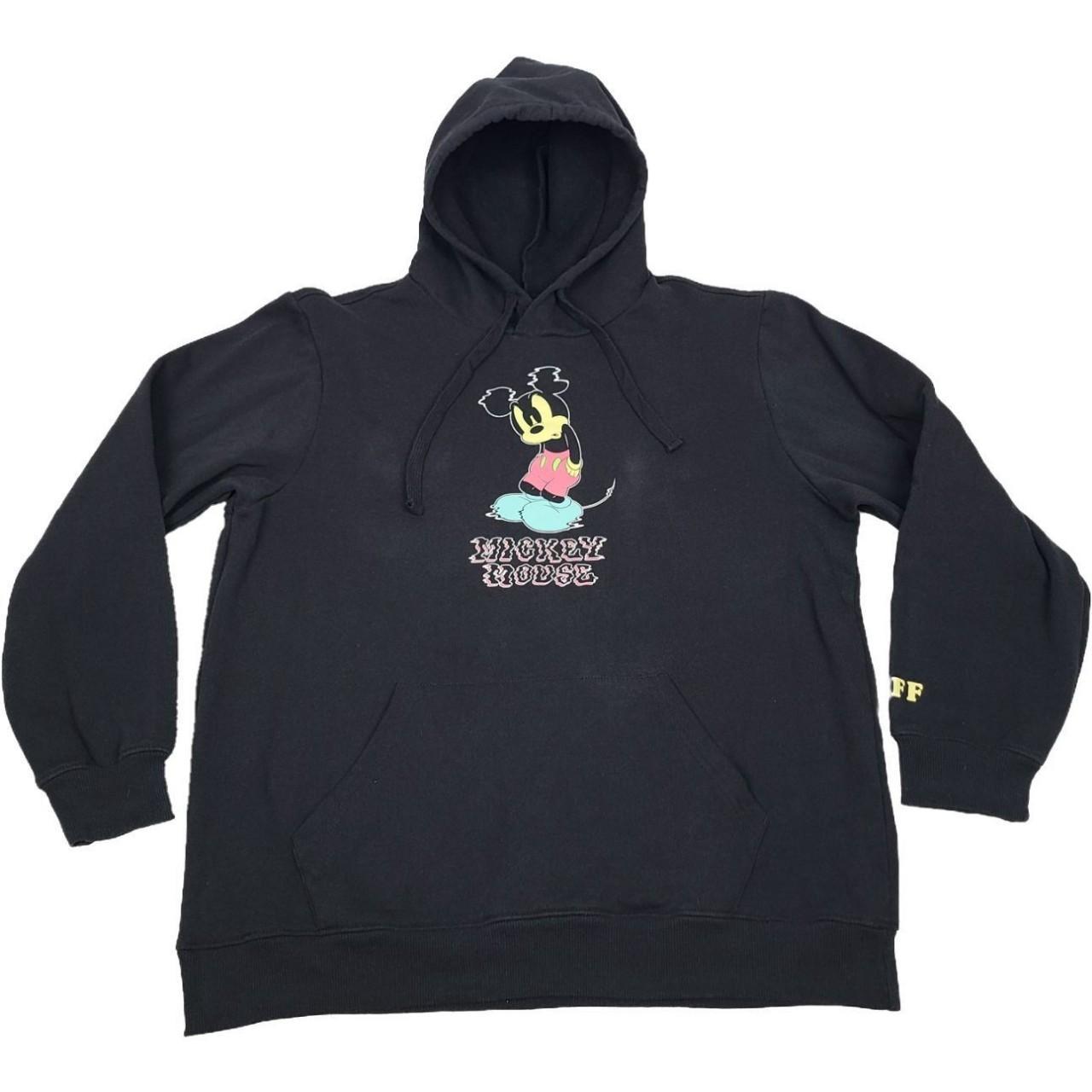 Mickey Mouse Disney x Neff Hoodie super sick glitch... | Depop