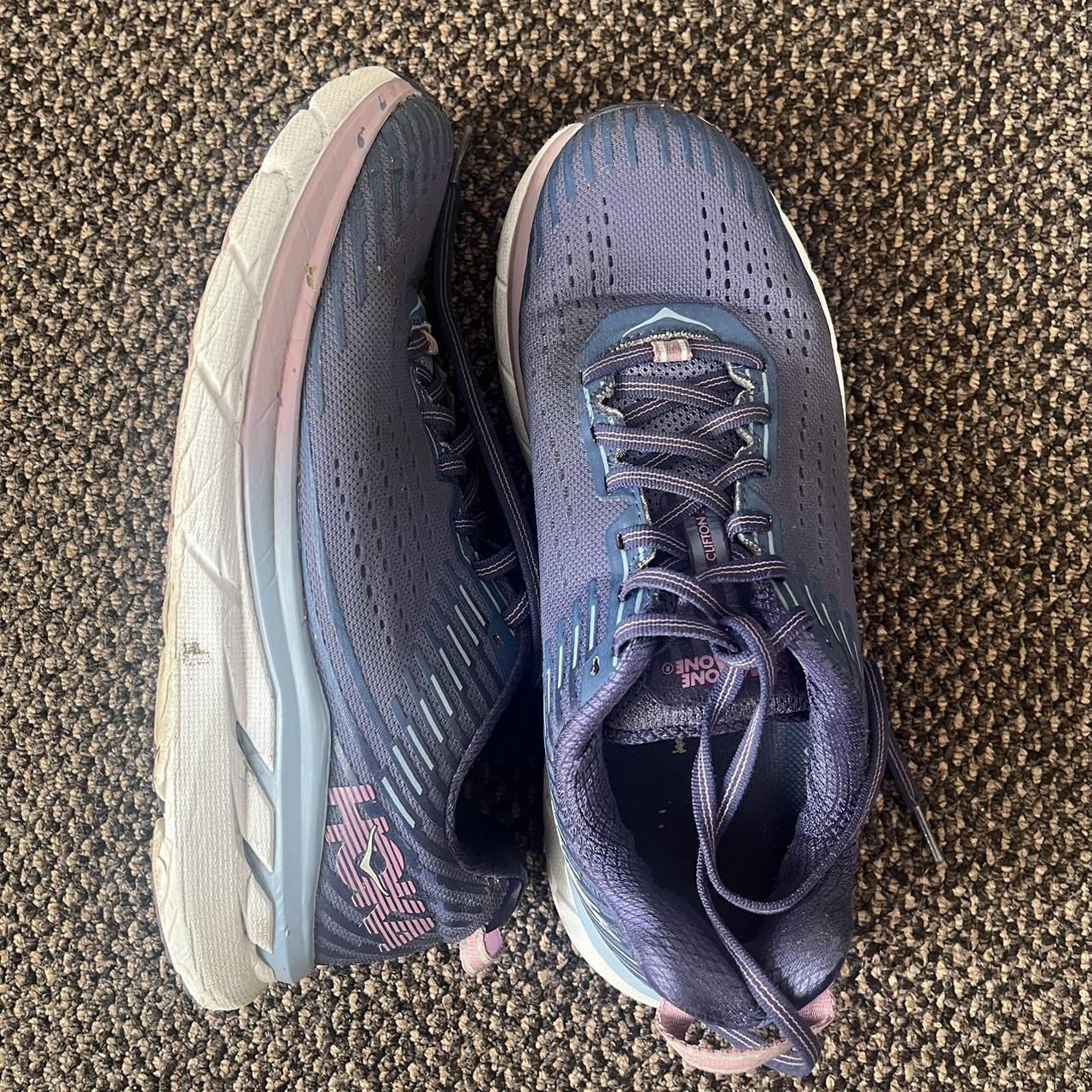 Hoka One One Women's Purple and Blue Trainers | Depop