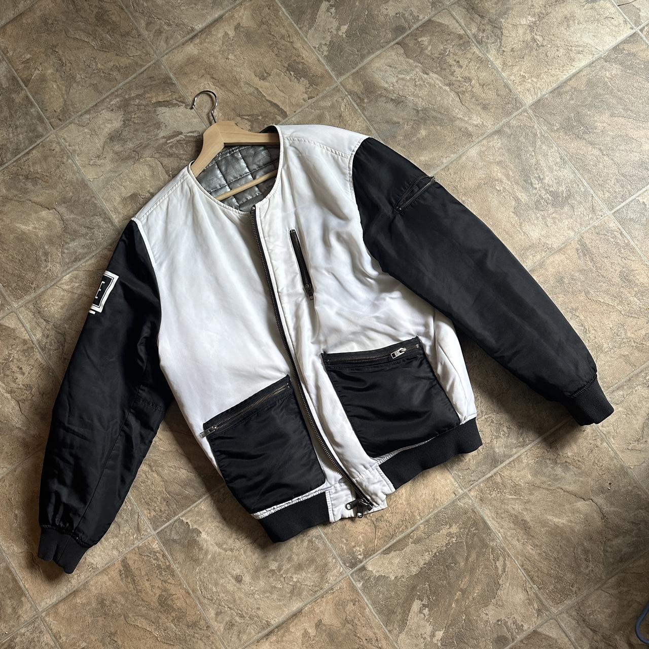 Black & White Bomber Jacket #elvira #jacket #bomber | Depop