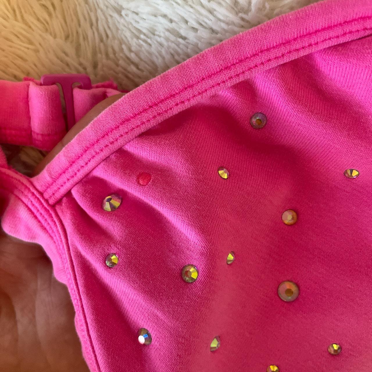 Skims Pink Rhinestone bralette size XS brand new... - Depop