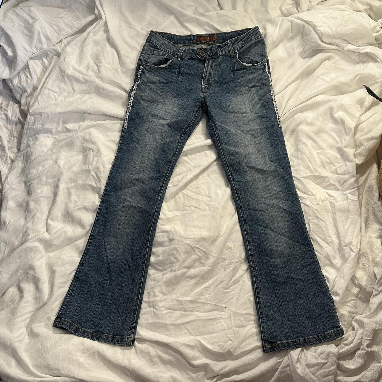 Vintage y2k low rise bootcut flare denim jeans from... - Depop