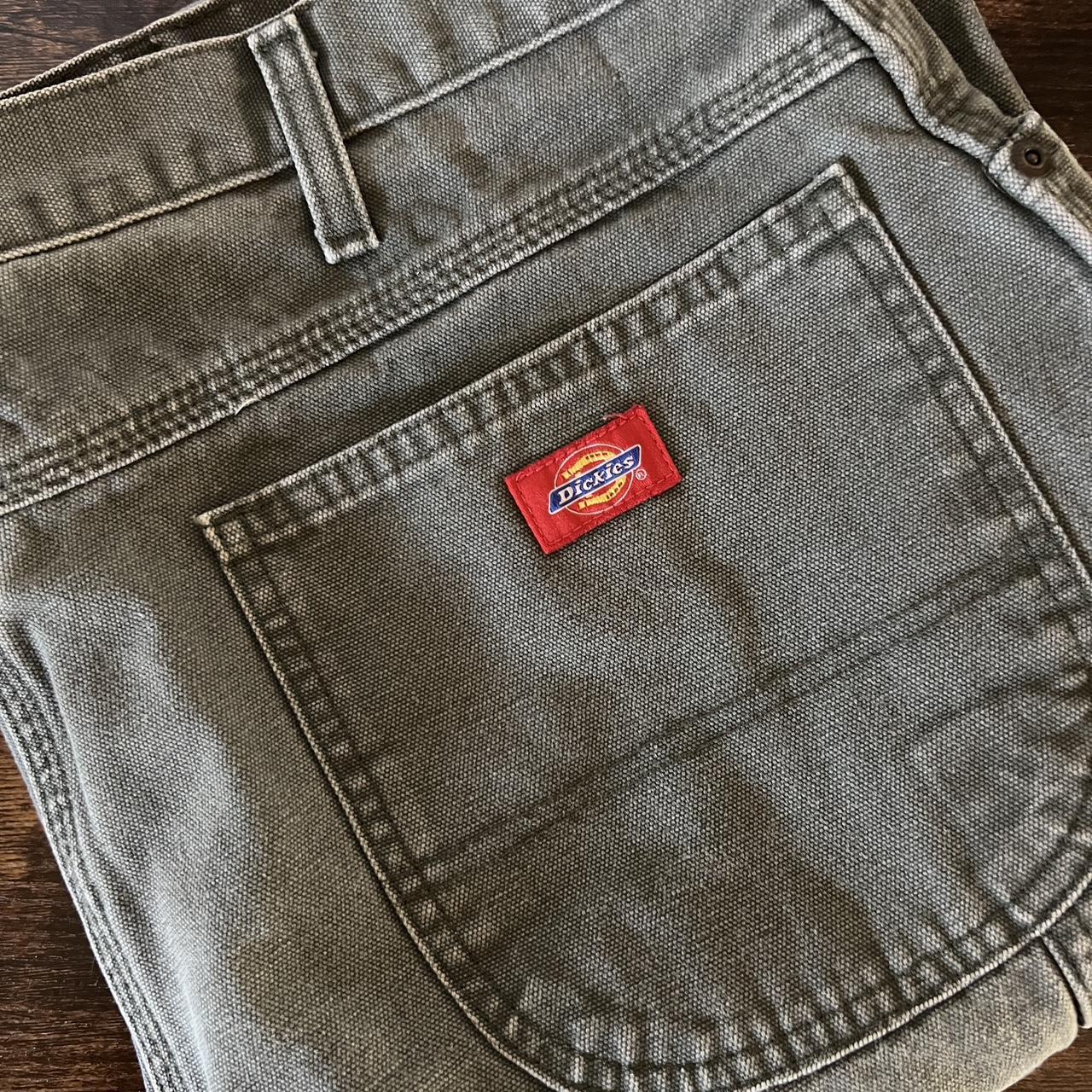 Dickies jeans kind of cargo model in militar green... - Depop