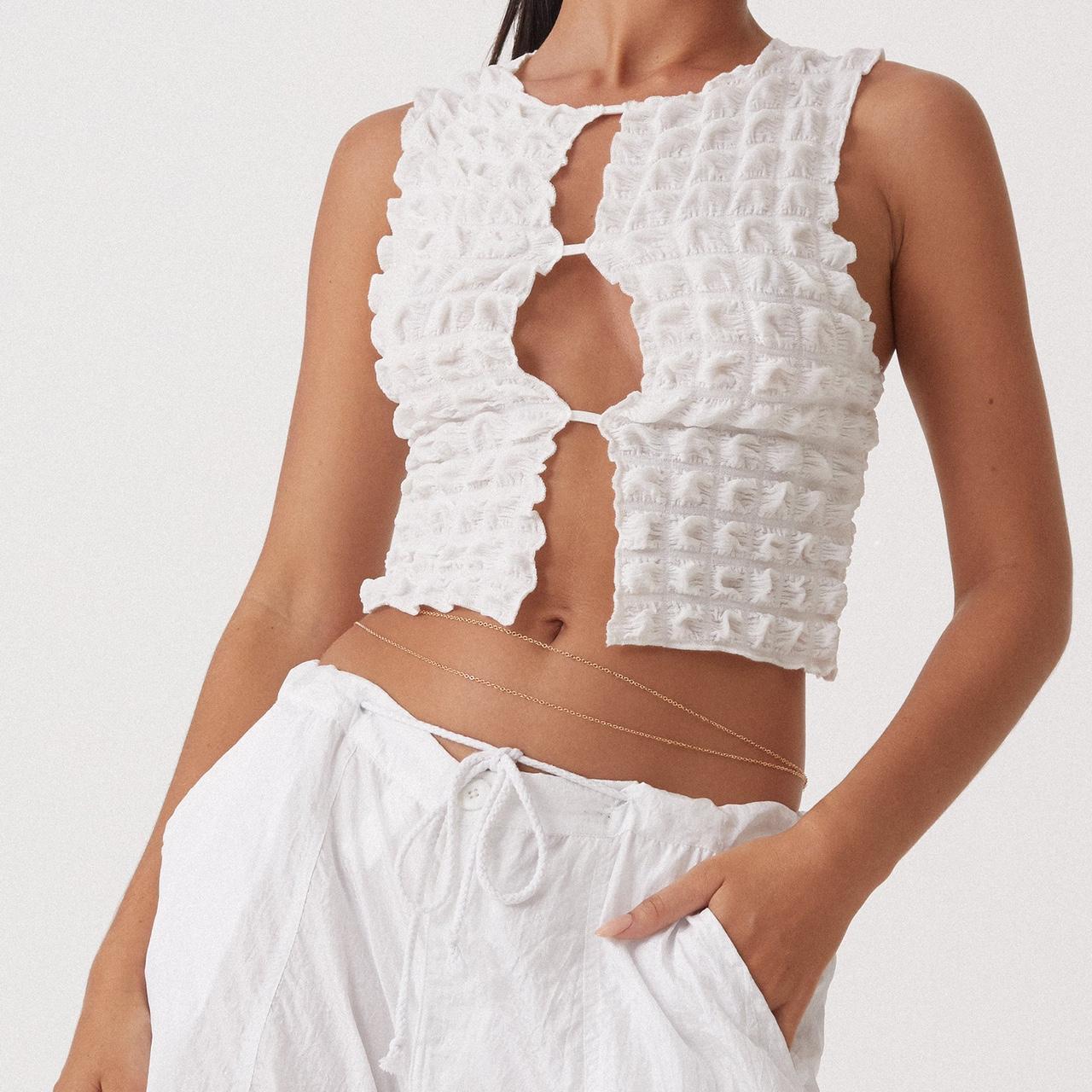 motel rocks bubble crop top Nolan cut out As seen... - Depop