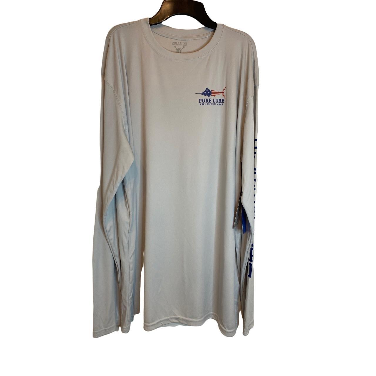 PURE LURE REEL FISHING GEAR MEN'S LONG SLEEVE JERSEY... - Depop