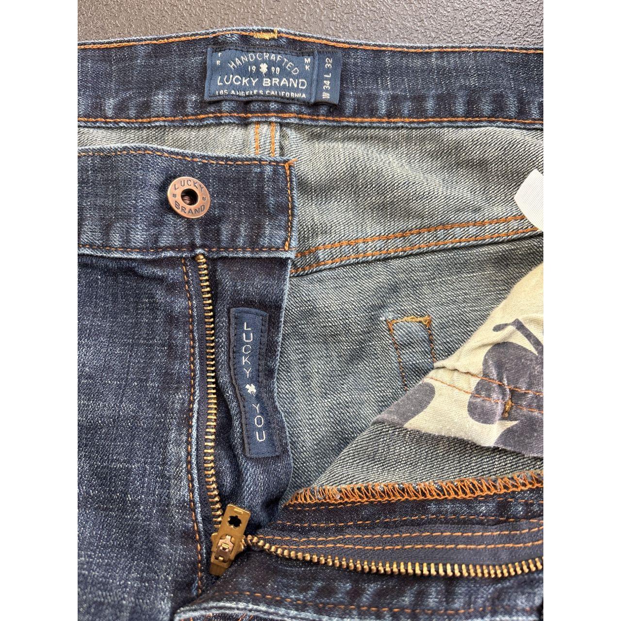 Lucky Brand Men's Blue Denim 221 Original Straight... | Depop