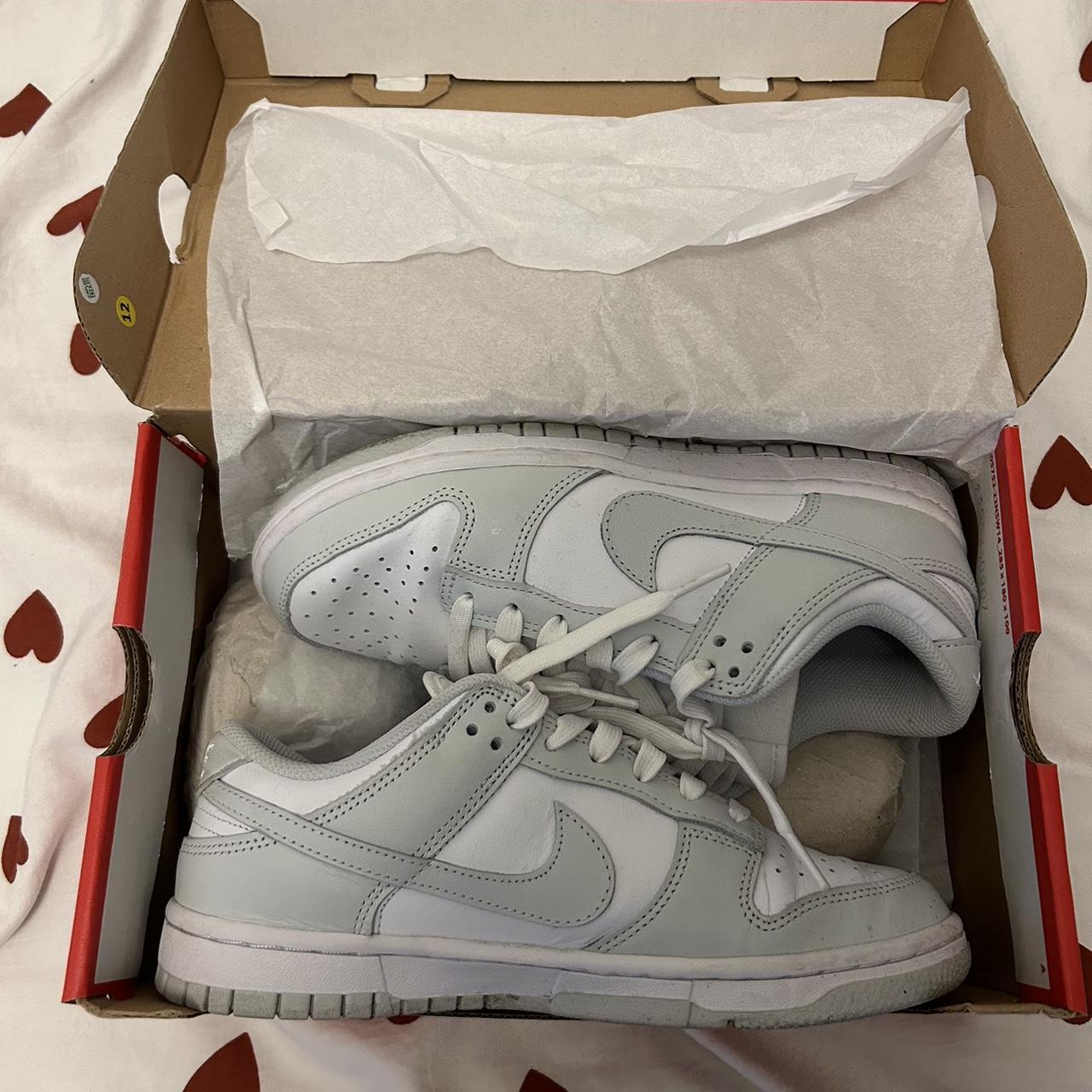 Light Grey Nike Dunk Lows Size 4.5 Worn a few times,... | Depop
