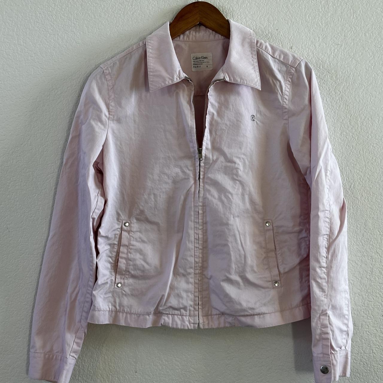Calvin Klein light pink jacket 100% cotton Labeled... - Depop
