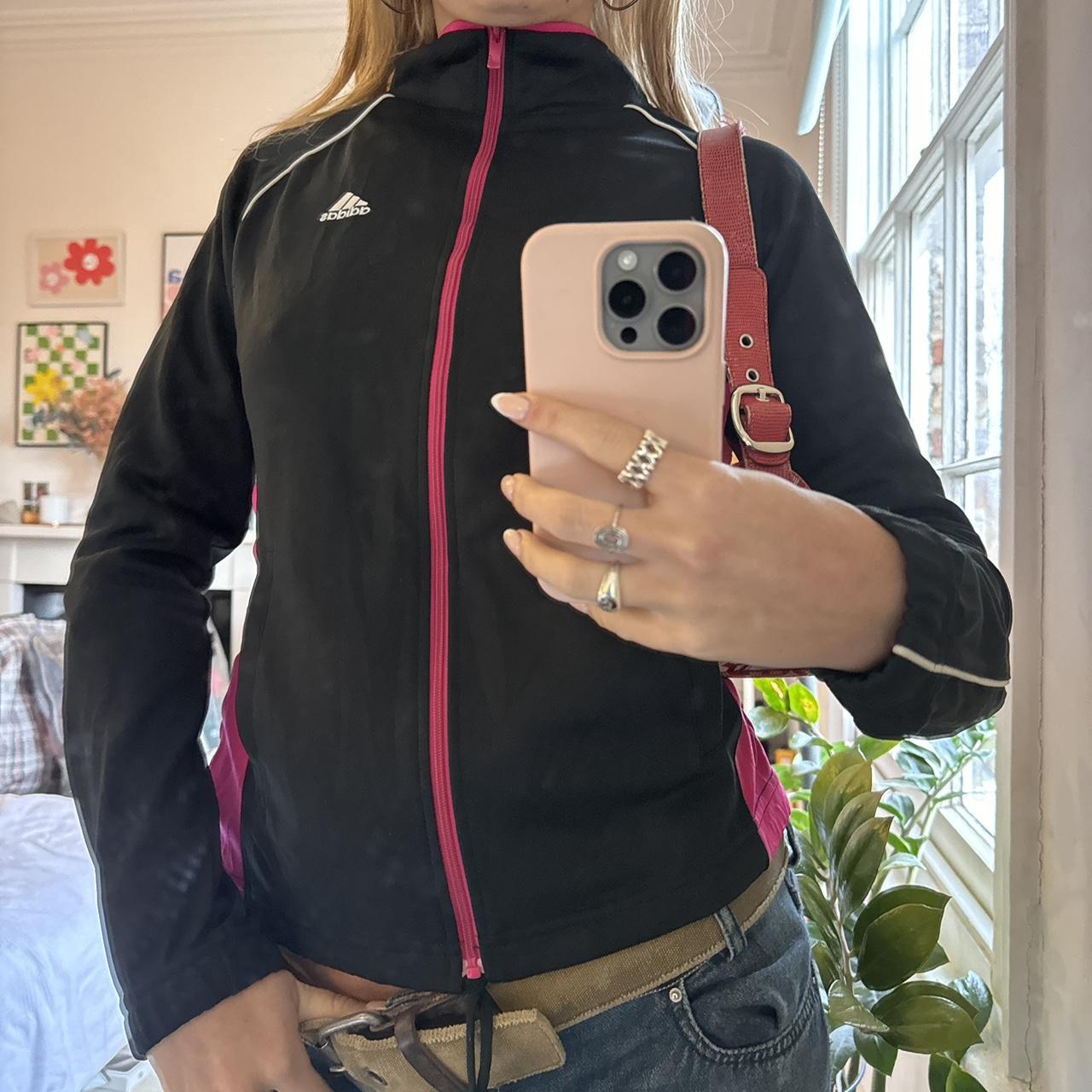 Vintage track zip up jumper / sweatshirt adidas... - Depop