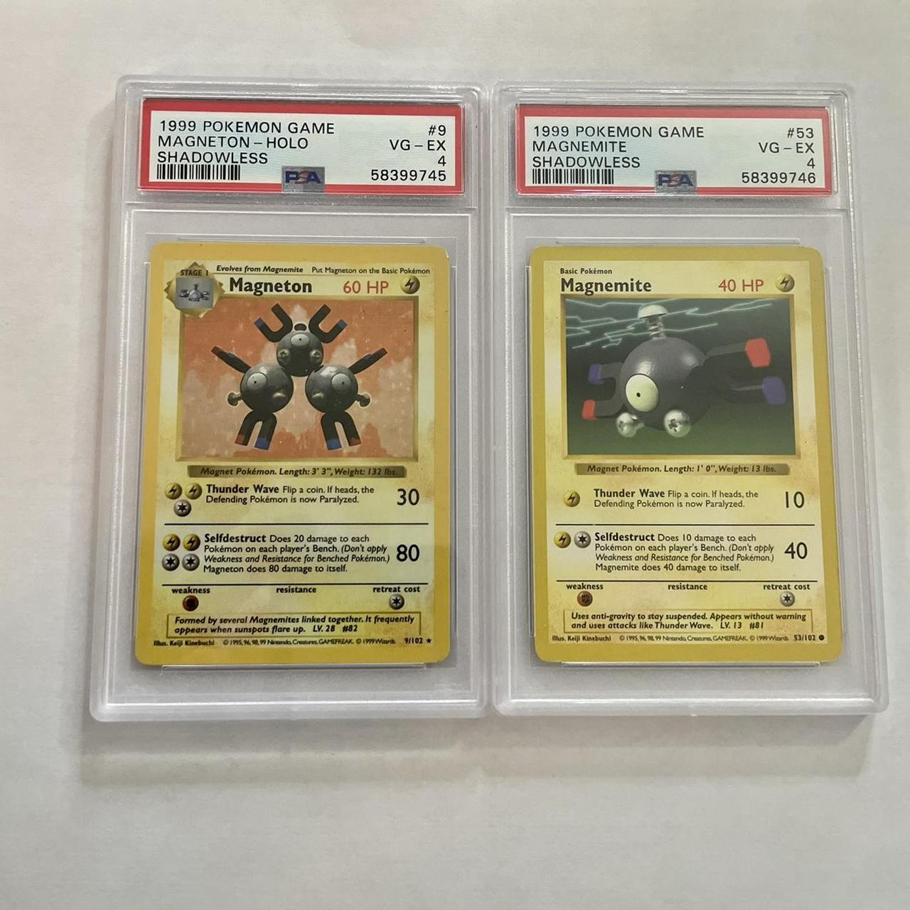1999 shadowless magnemite & holo magneton psa 4 the... - Depop