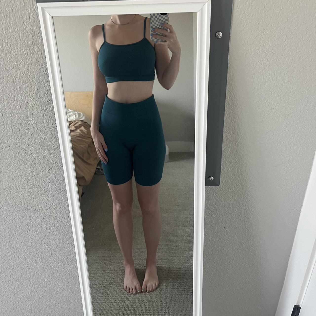 The cutest blue workout set. Cami bra top and... - Depop