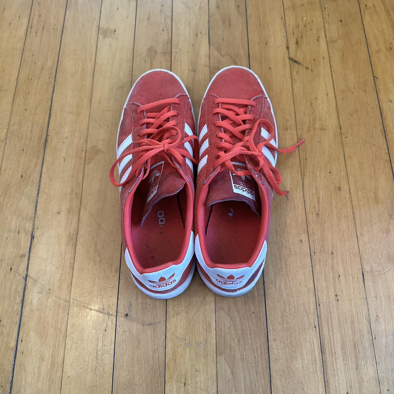 Adidas Campus Red sneakers No Box, good condition... - Depop