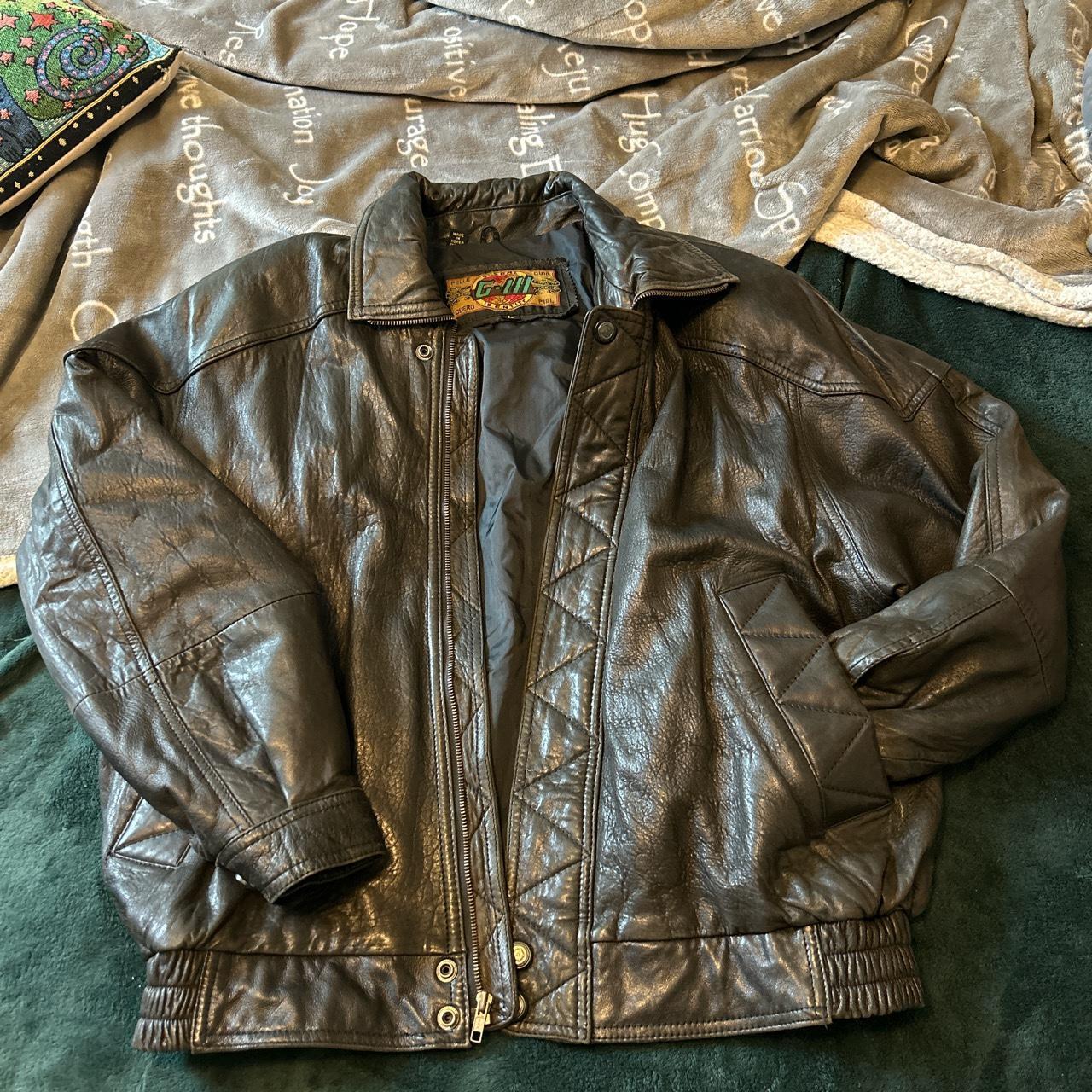 G-III GLOBAL IDENTITY JACKET 100% Leather In... - Depop
