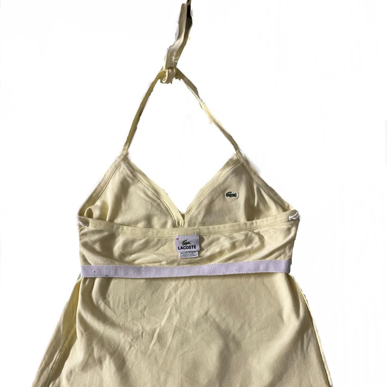 LACOSTE YELLOW HALTER TOP W. TIE - good condition... - Depop