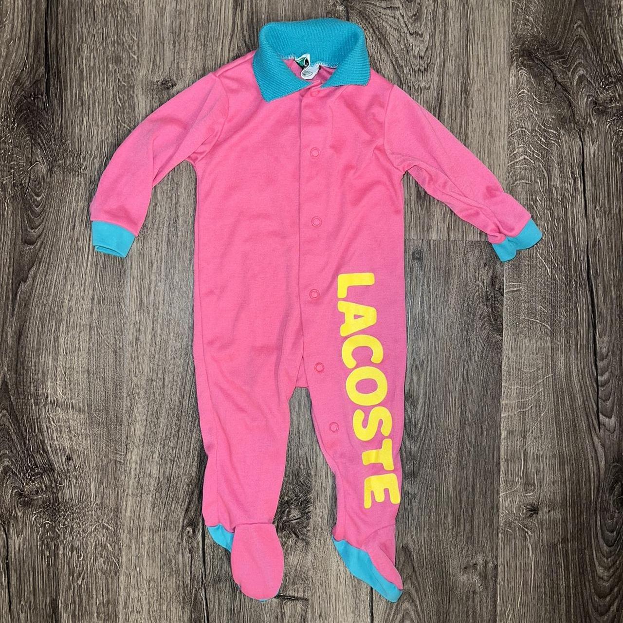Vintage IZOD Lacoste Baby Footie Onesie Great