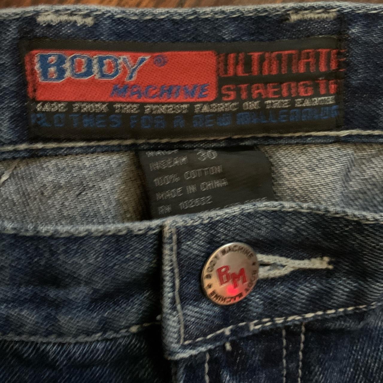 Vintage 2000s Body Machine Jeans Loose baggy Side... - Depop