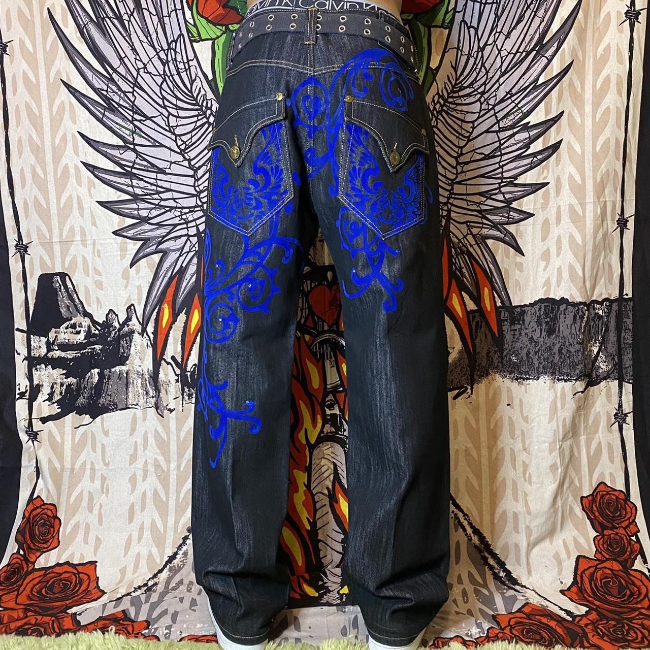 Vintage 2000s Delf Imperious Jeans Blue velvet on... - Depop