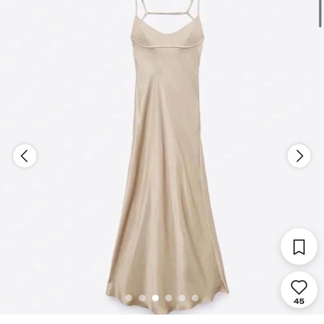 Sold Out Zara Sarin Champagne Dress Size Medium Depop