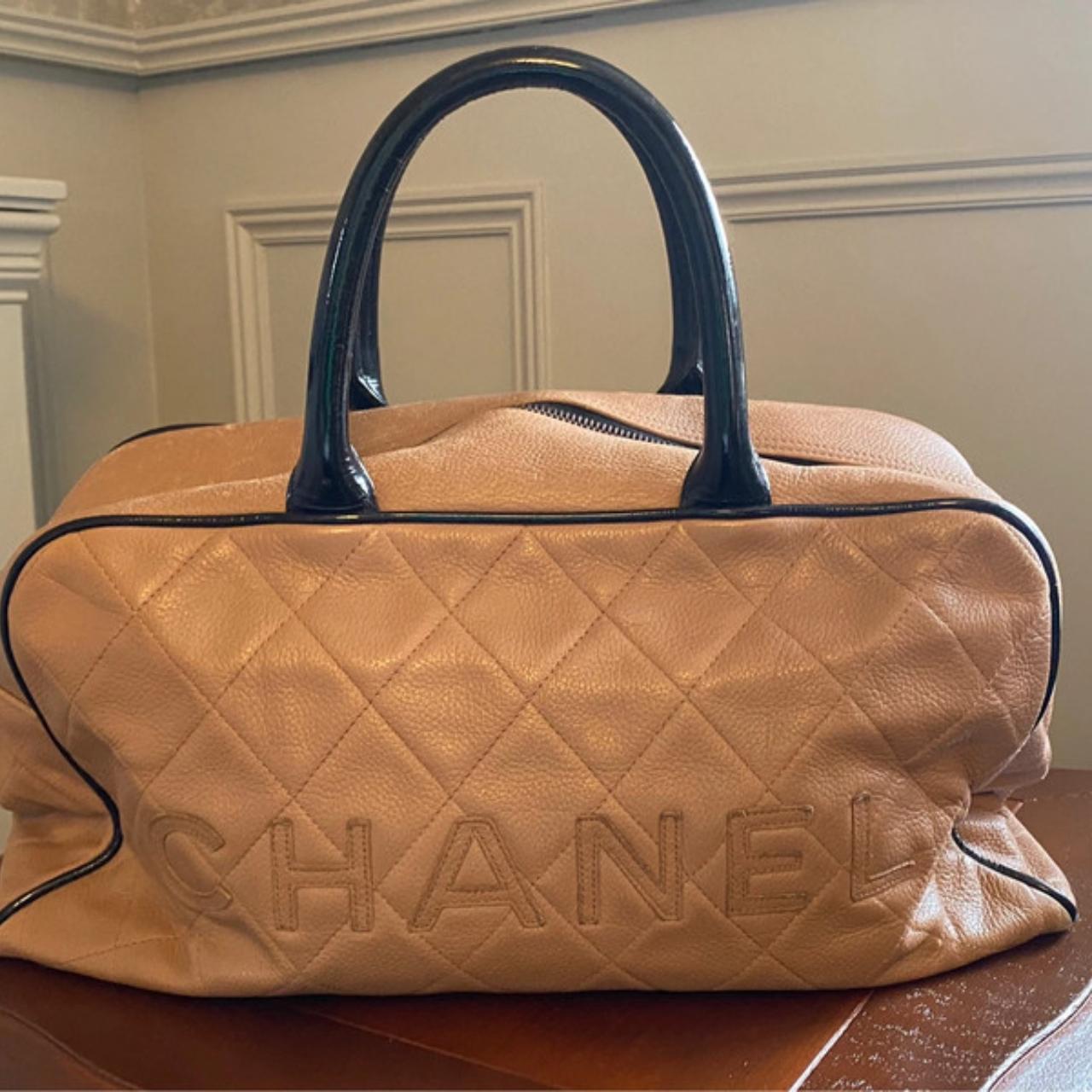 Chanel Boston Bag Large (38 cm) quilted black caviar... - Depop