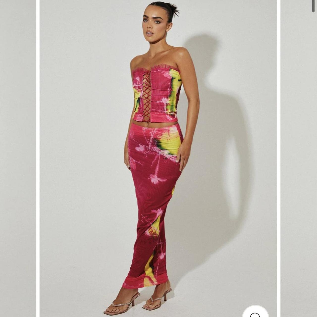 Murci co-ord lace up top and maxi skirt. Selling as... - Depop