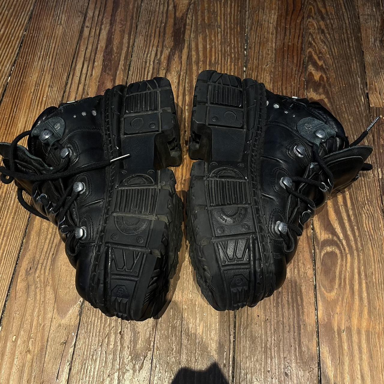 New Rock black platform boots with aqua planing... - Depop