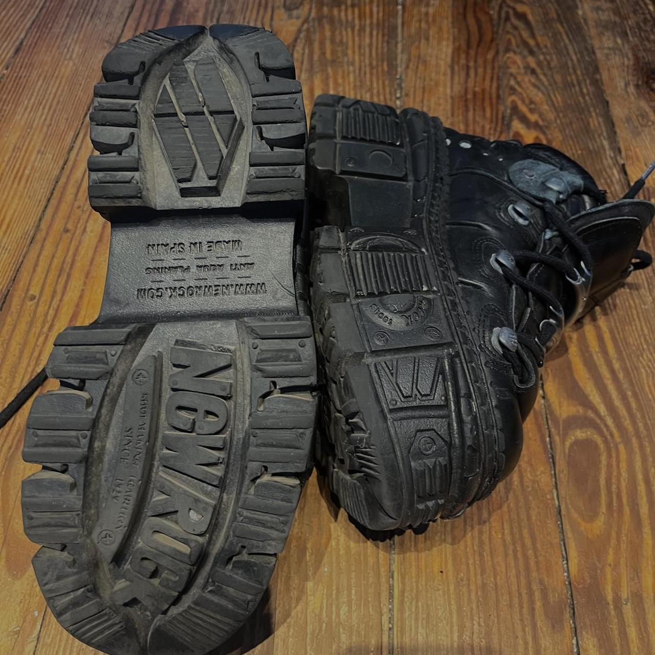 New Rock black platform boots with aqua planing... - Depop