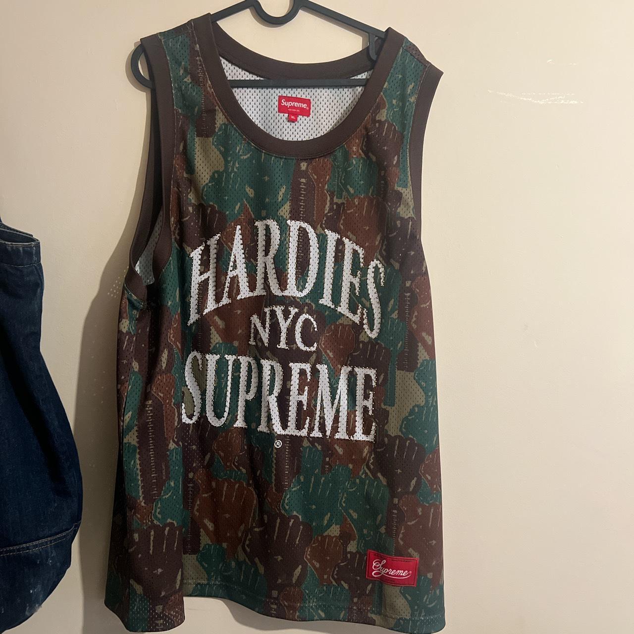 XL Hardies Supreme Camo Basketball Jersey Never... - Depop