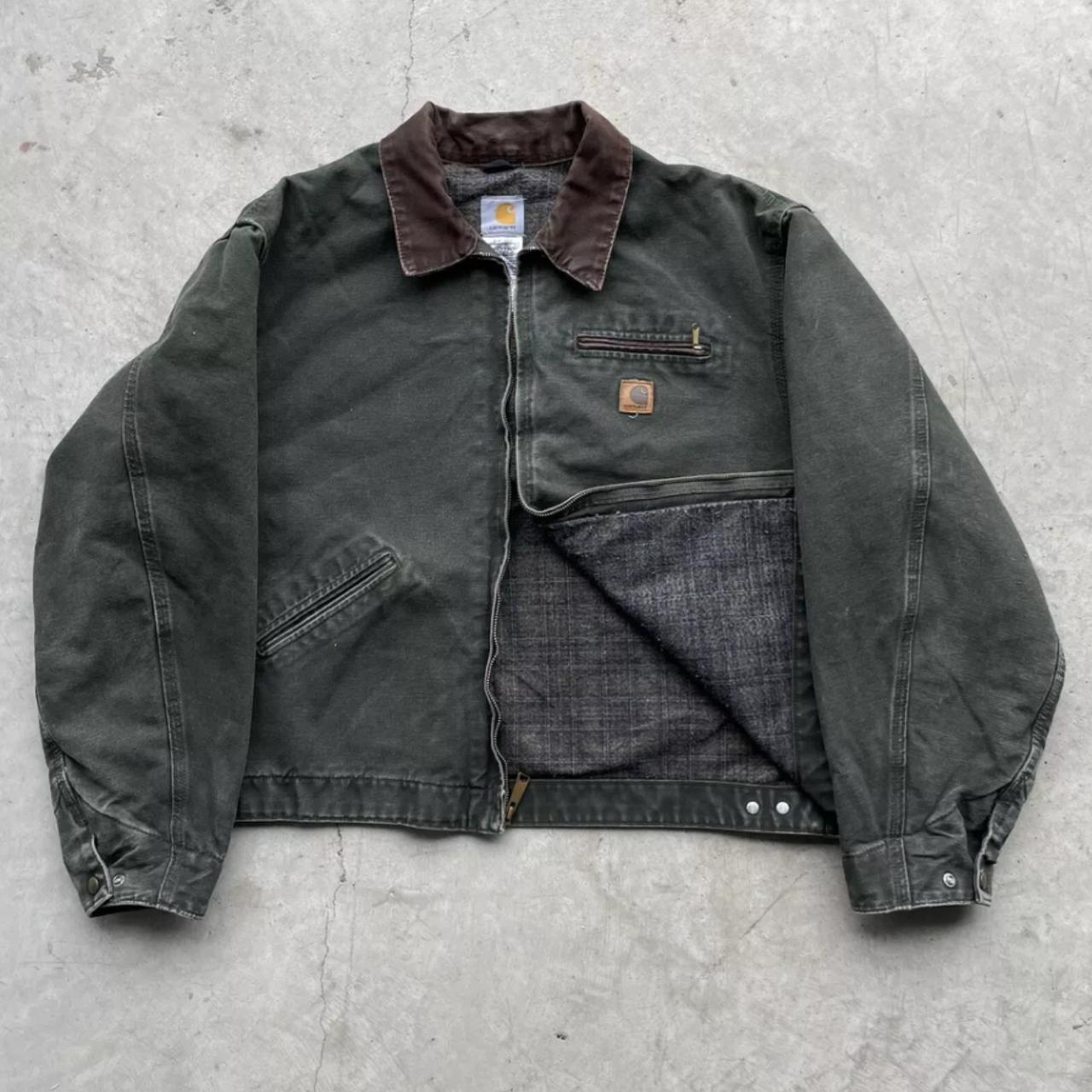 Vintage Carhartt J97 MOS Detroit Jacket Size M... - Depop